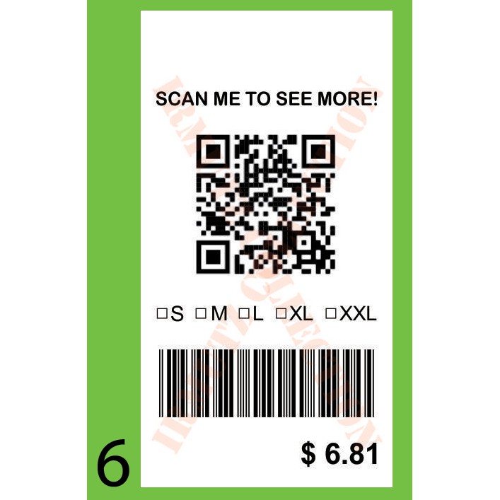 Jual Hang Tag Price Tag Baju Barcode QRcode Bisa Tulis Nama Toko UKURAN ...