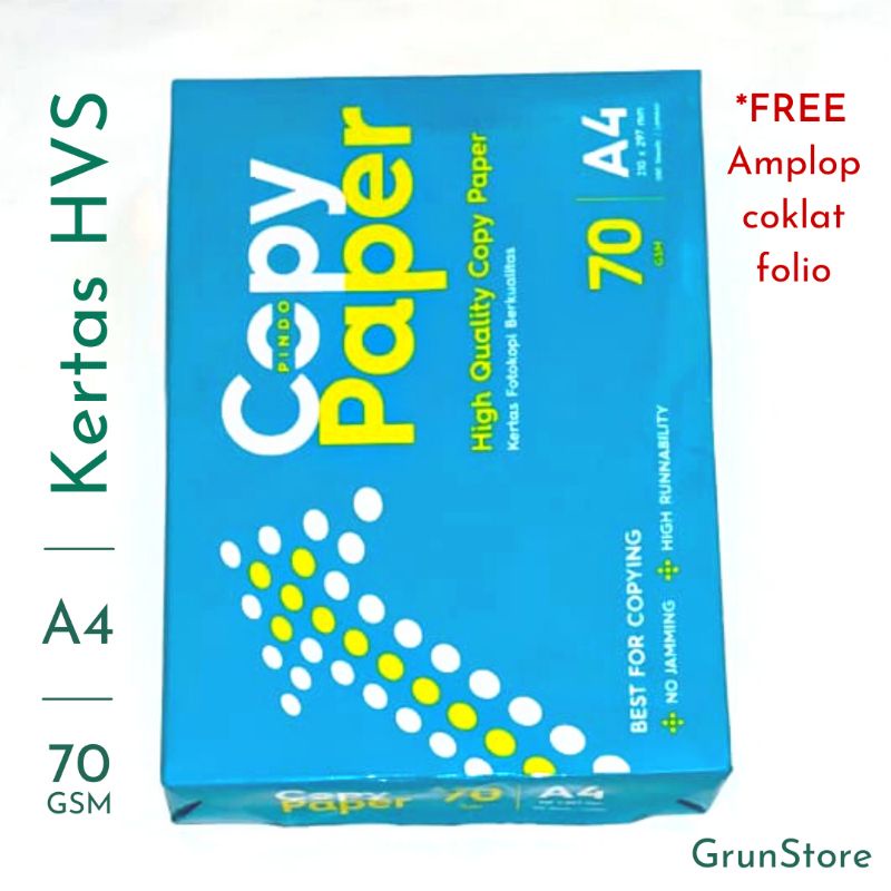 Jual Kertas HVS Copy Paper F4 70 gsm 100 lembar / Kertas HVS Copy Paper ...