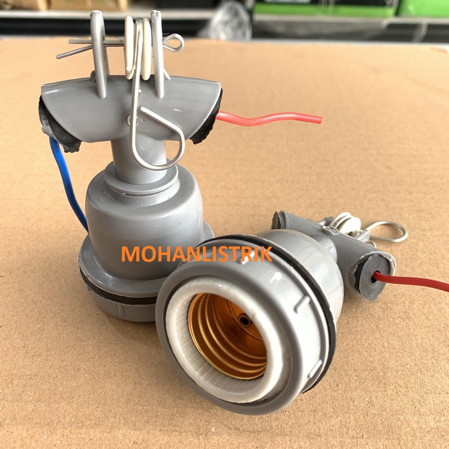 Jual FITTING LAMPU GANTUNG KERAMIK E27 KAP LAMPU WD TAHAN PANAS ANTI AIR | Shopee Indonesia