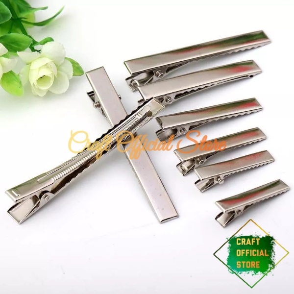 Jual (6 pcs) Penjepit Rambut Buaya Polos Jepit Rambut Bahan Craft ...