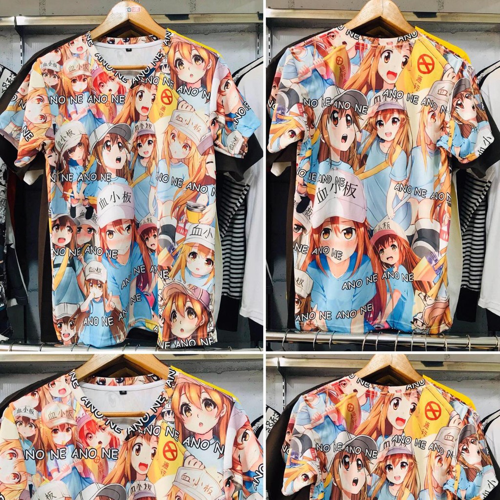 Jual Tshirt Anone Fullprint Hataraku Saibou Anime Manga Kaos Dryfit ...