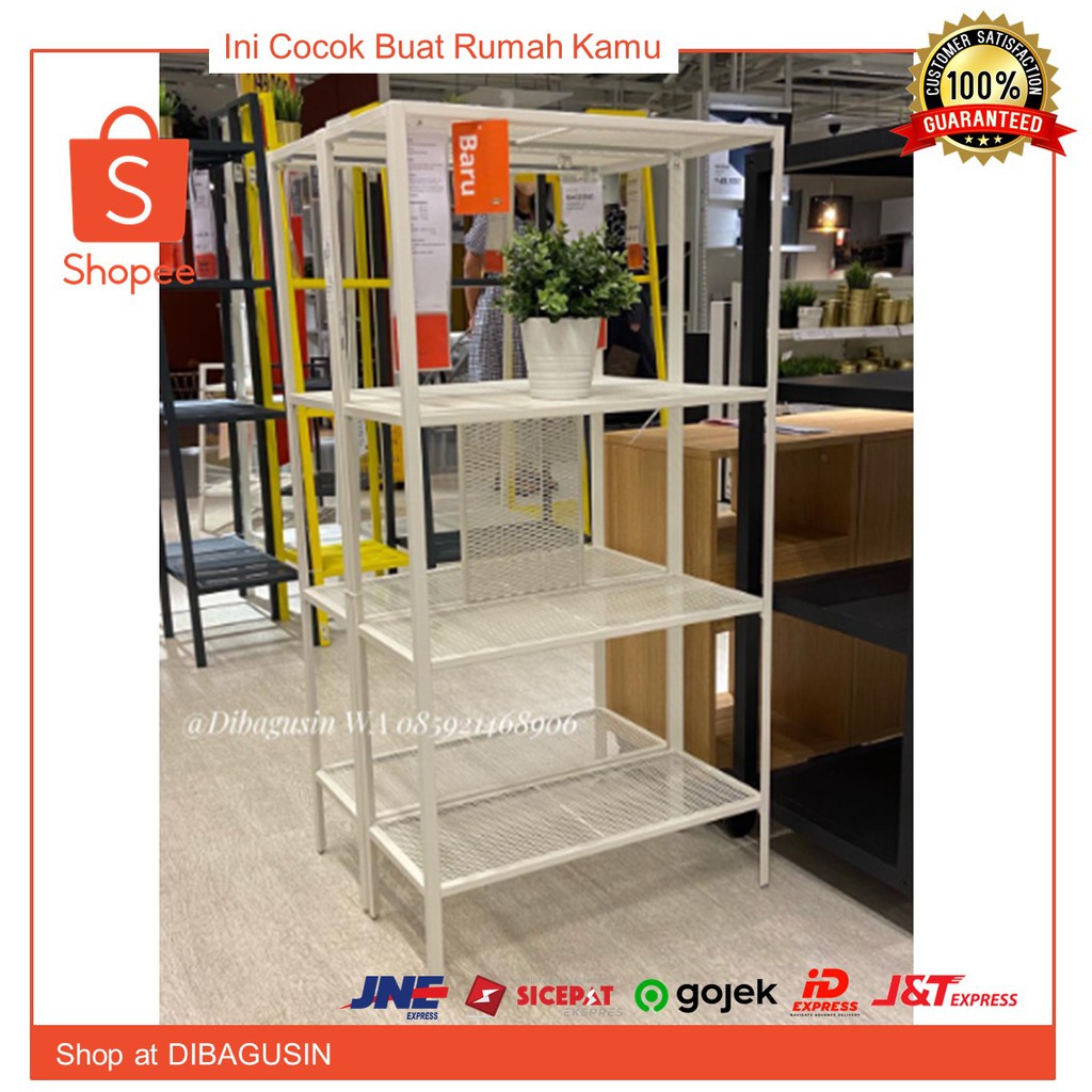 Jual Rak tanaman besi putih / Kabinet besi bertingkat putih / Rak ...