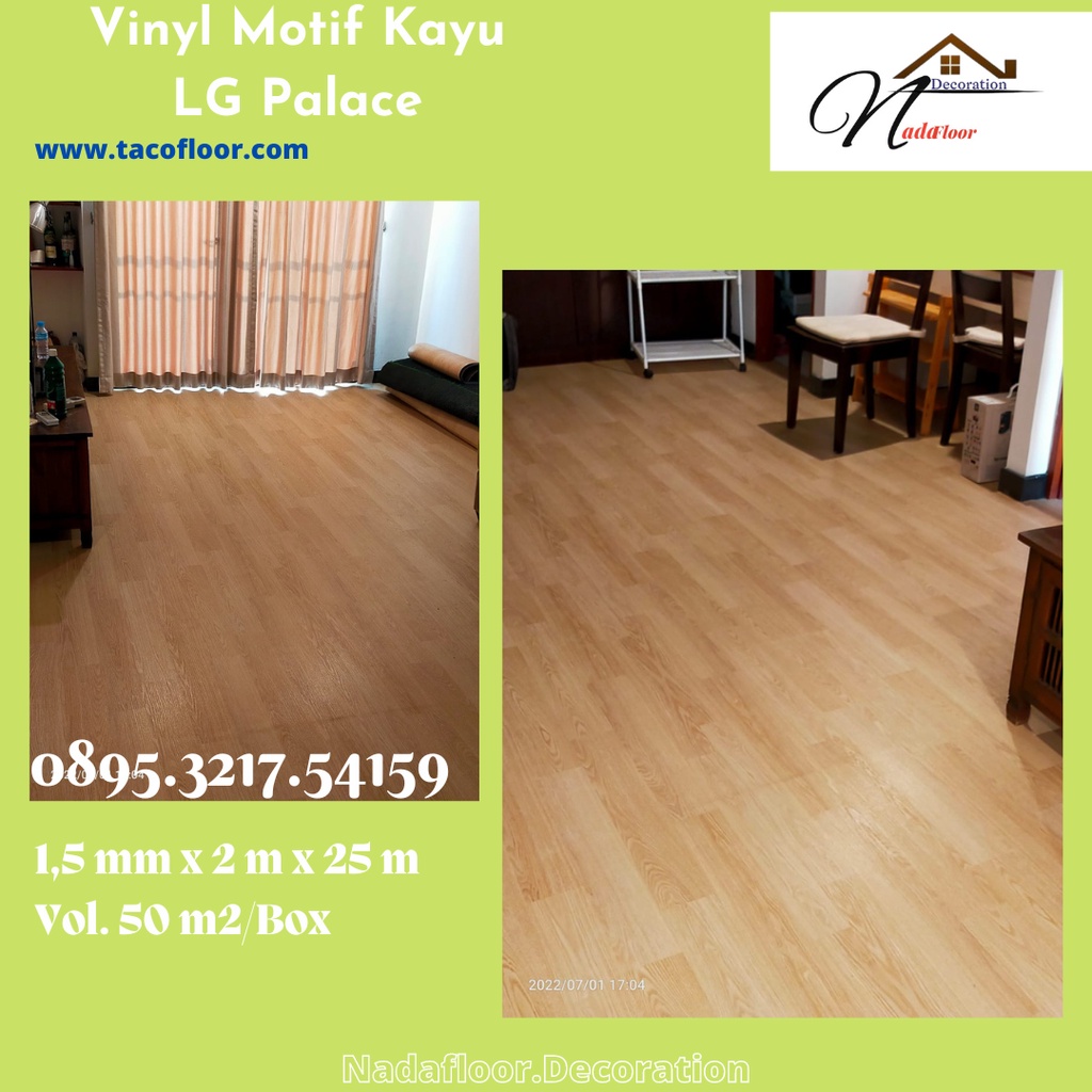 Jual Karpet Vinyl/Vinil Roll Motif Kayu LG Palace Tebal 1,5 mm | Shopee ...
