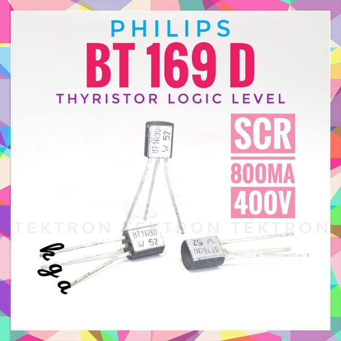 Jual Philips BT169D SCR Thyristor 0.8A 400V BT169 asli original ...