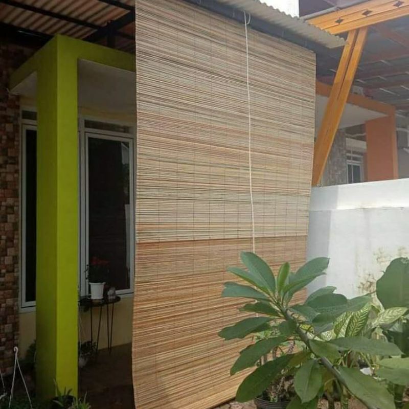 Jual Tirai bambu kerai Sawit ukuran 2x1m | Shopee Indonesia