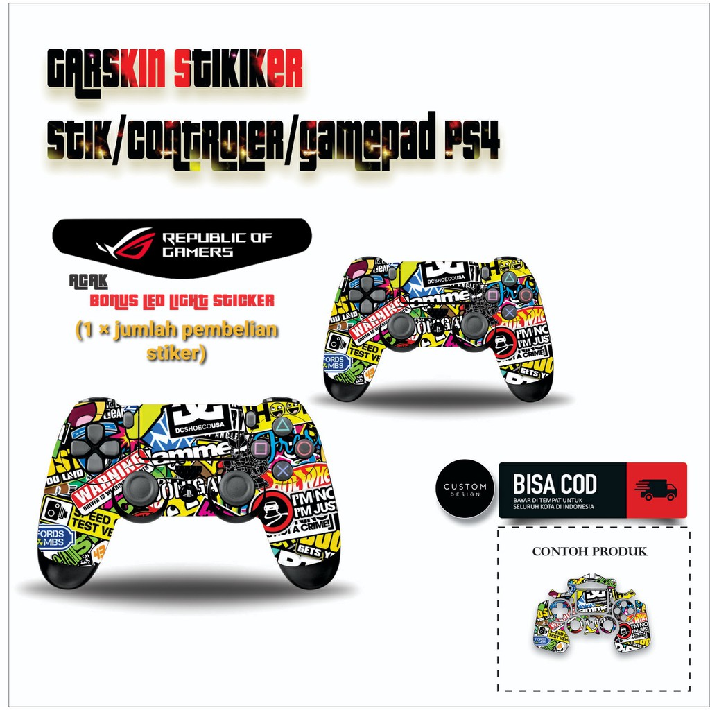 Jual stiker stik ps4 garskin stik ps4 satuan | Shopee Indonesia