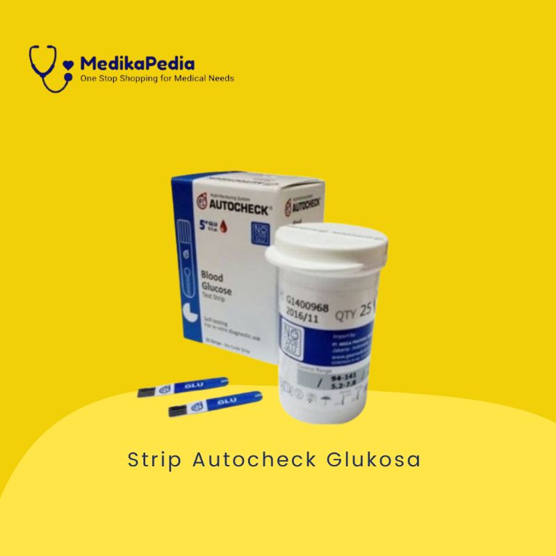 Jual Strip Refill Autocheck Glucose Isi 25 Strip / Gula Darah / Glukosa ...