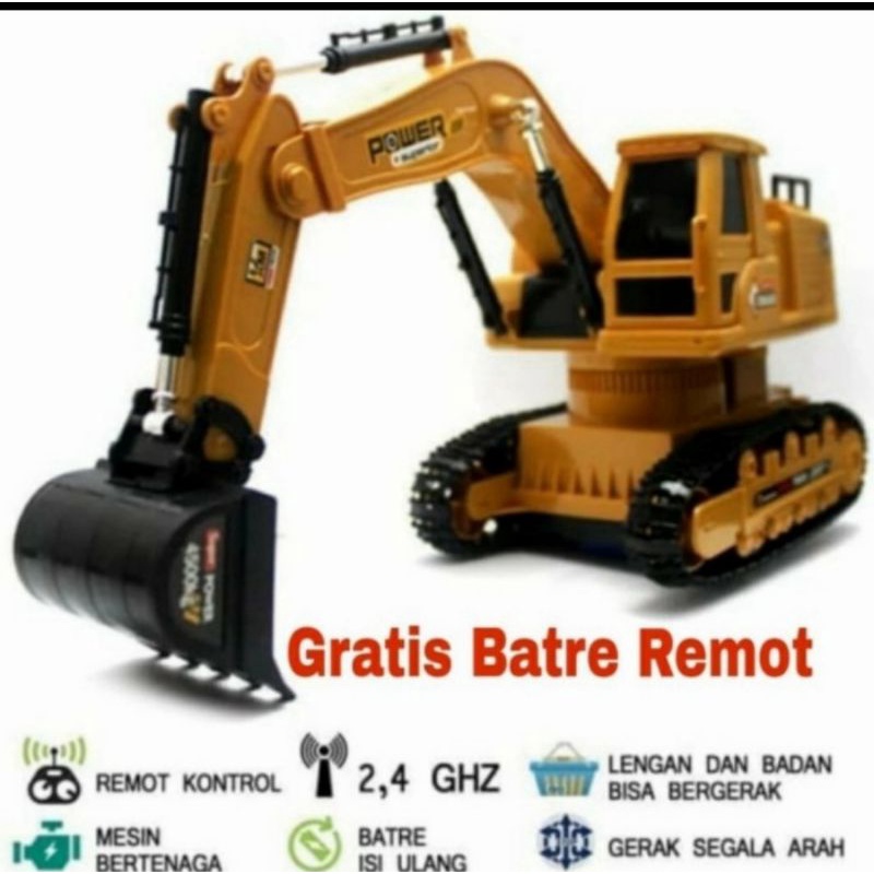 Jual Excavator Beko Mainan Remot Kontrol 2.4Ghz | Shopee Indonesia