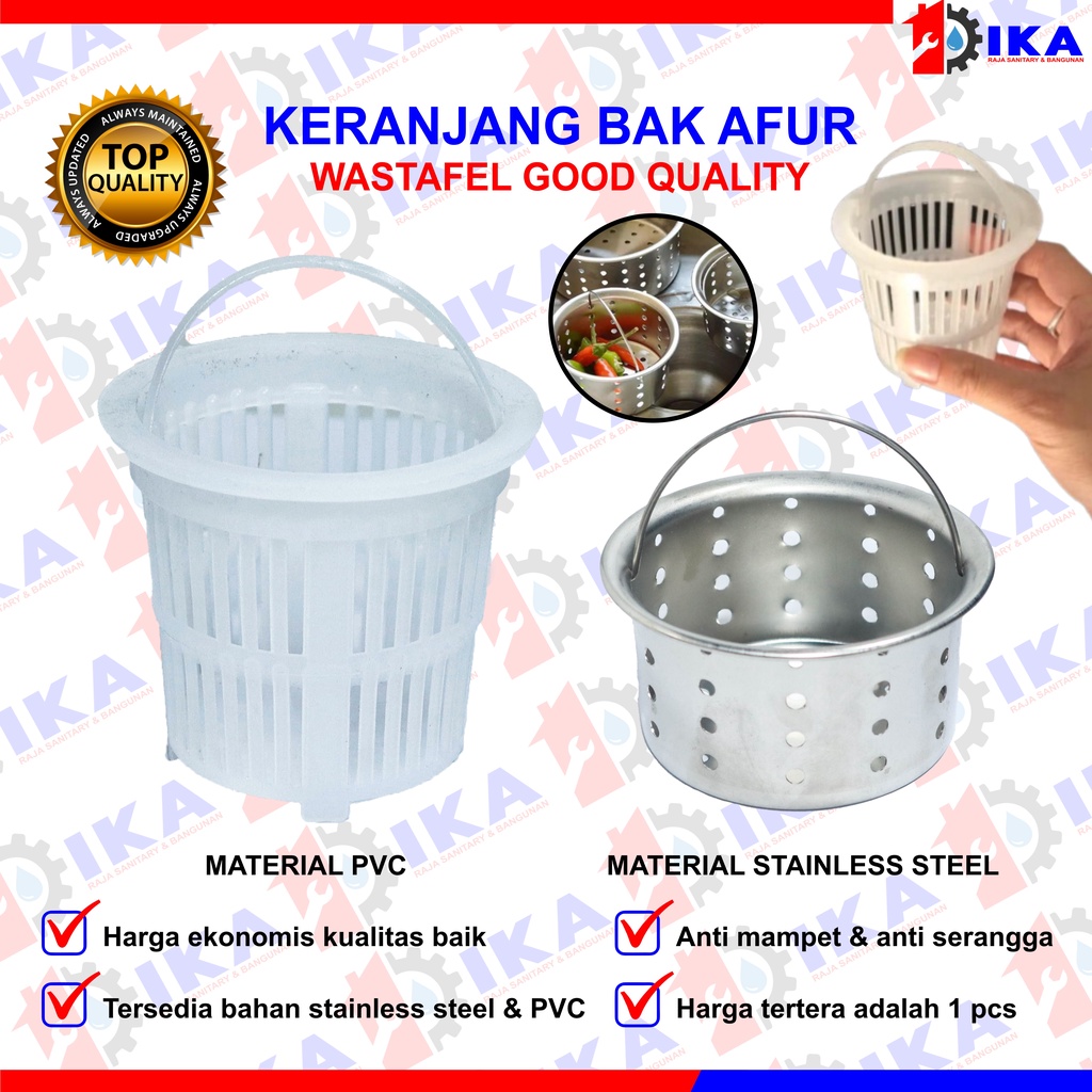 Jual SARINGAN AFUR PVC & STAINLESS SUS 304 / KERANJANG BAK CUCI PIRING ...