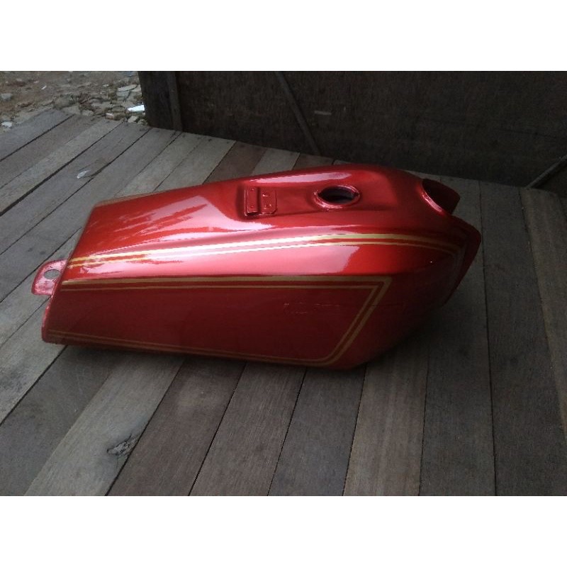 Jual Tangki Honda GL100 full Pres Pabrik warna merah hitam biru motif ...