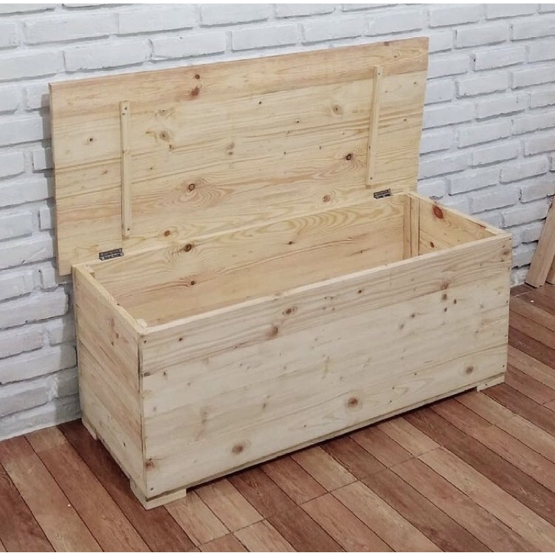 Jual STORAGE BENCH BANGKU KAYU DENGAN PENYIMPANAN | Shopee Indonesia