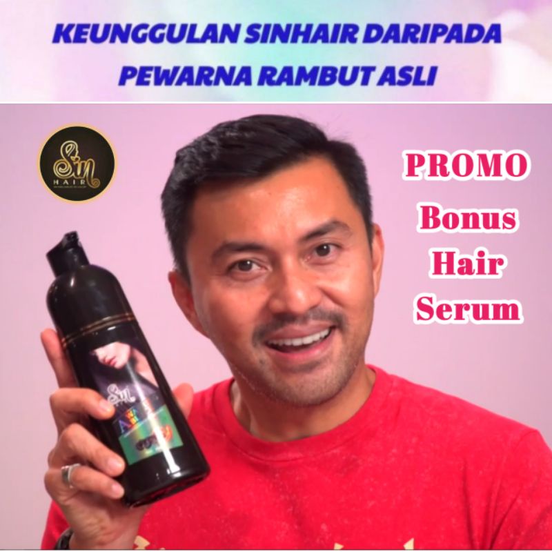 Jual Sinhair Shampoo Original Japan Penghitam Rambut Anti Uban 500 ml ...