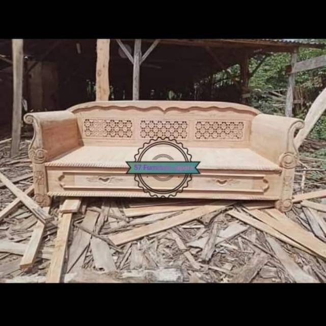 Jual Kursi bangku Antik jati Mentahan bale bale Risban ukir simpel ...