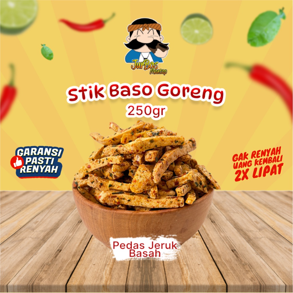 Jual Basreng Stik Keripik 250 gram Pedas Jeruk Basah | Shopee Indonesia