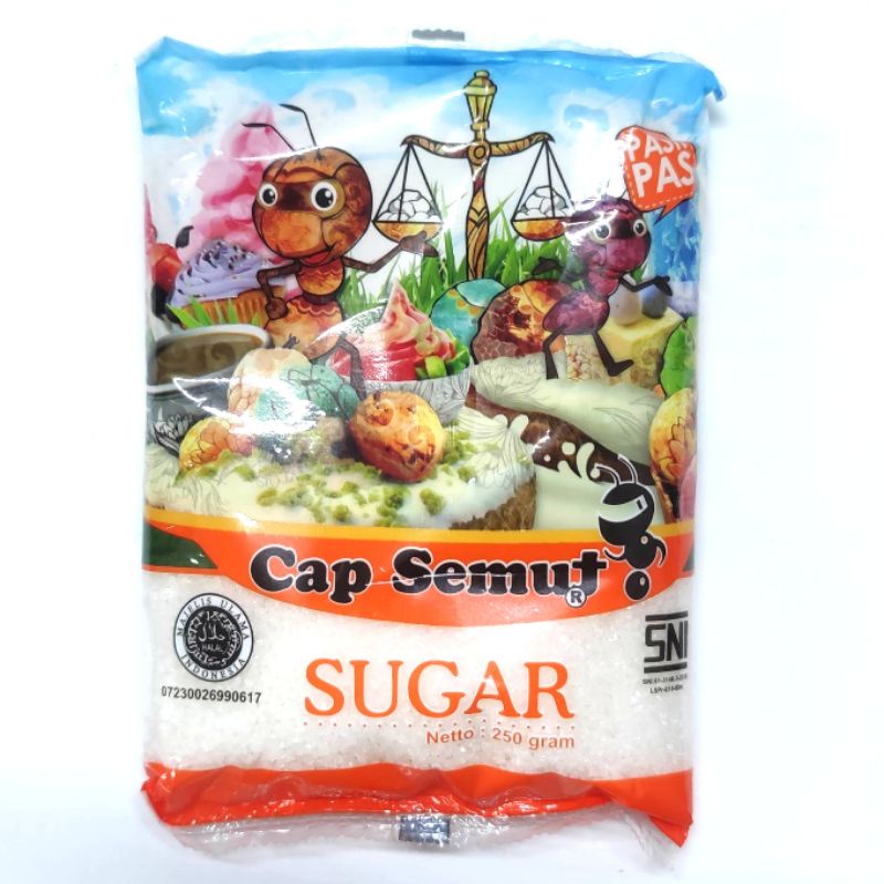 Jual Gula Pasir Putih Premium Semut kemasan 250Gr Kristal 250 Gr Gram ...