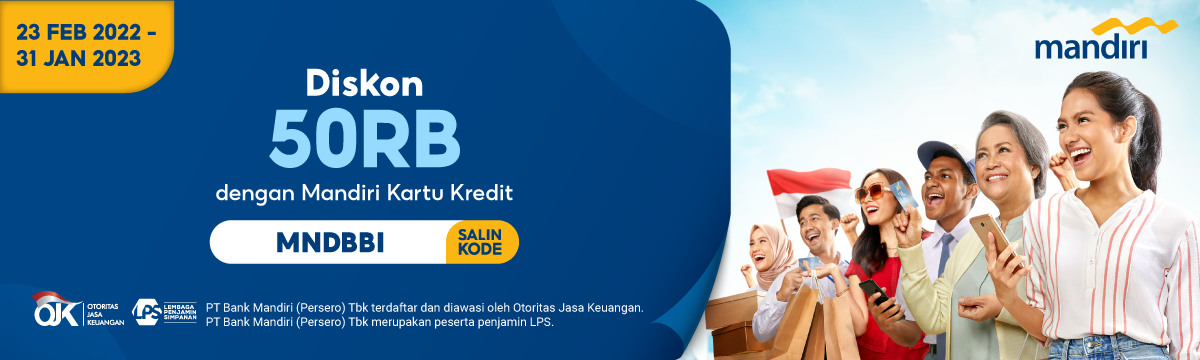 Diskon 50RB Pakai Mandiri Kartu Debit dan Kredit