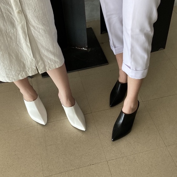 Jual ATTERA - NABITH (black/white) - Sepatu Hak Tertutup Wanita 7cm ...