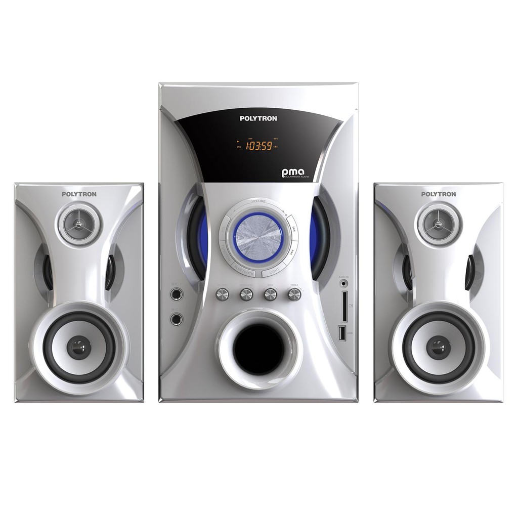 Jual Speaker Polytron Salon Aktif Bluetooth Radio FM Karaoke Putih ...