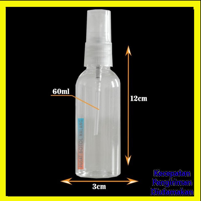 Jual Botol plastik Spray 60ml Pet / Botol sprayer ( natural natural ...