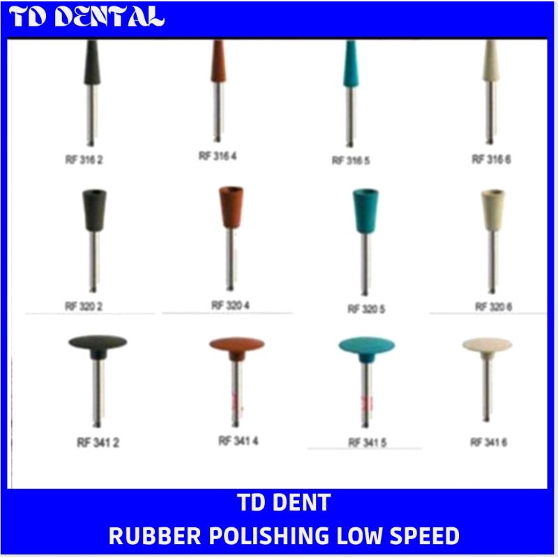 Jual Lowspeed Burs Rubber Low Speed Polishing Finishing/Dental Prophy ...