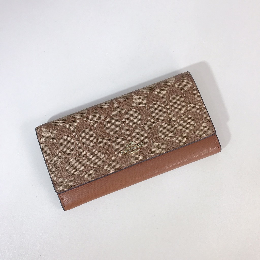 Jual Dompet Coach In Signature Brown Original Wallet Coach Wanita ...