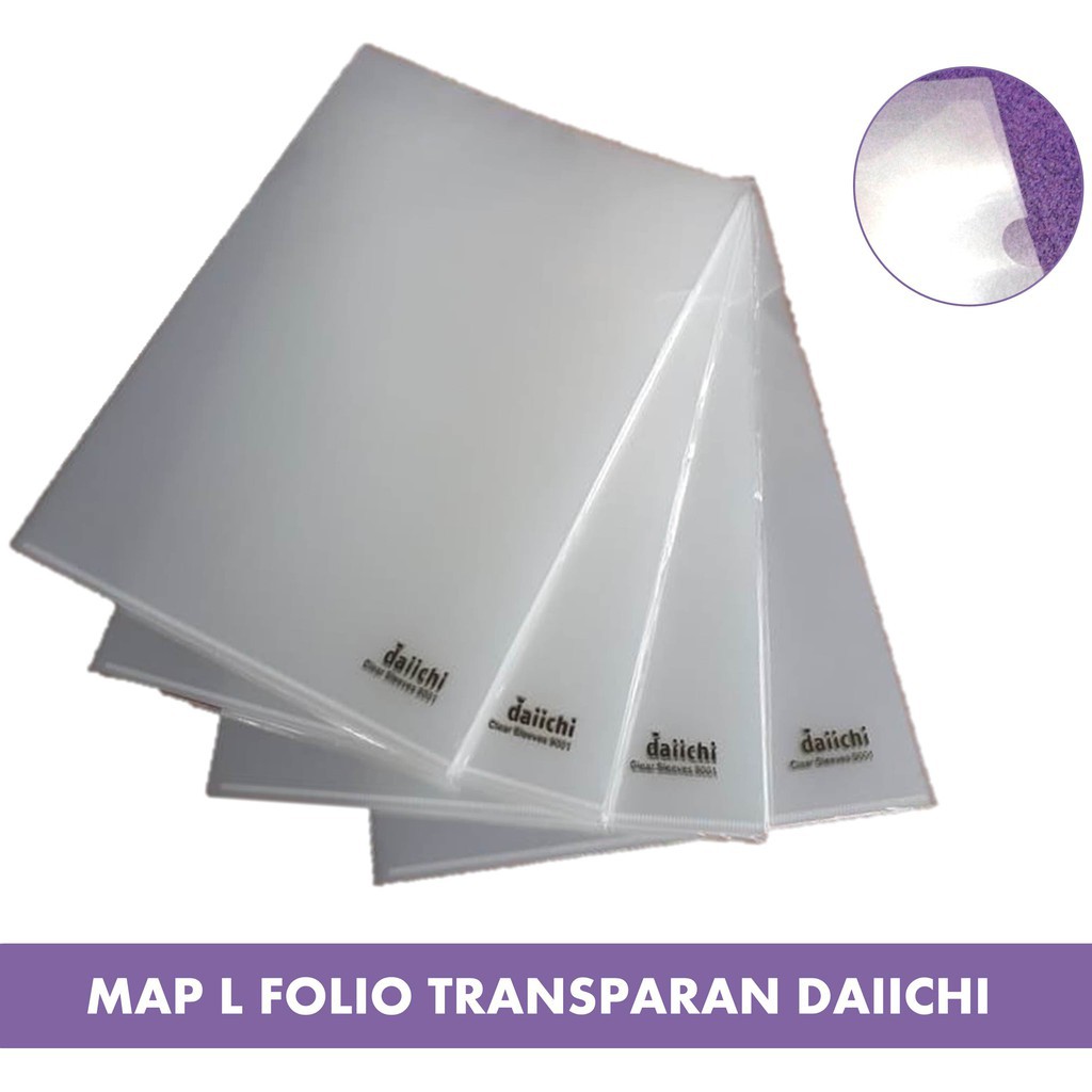 Jual Map L / Clear Holder bening / Clear Sleeve merk DAICHI (1 pack isi ...