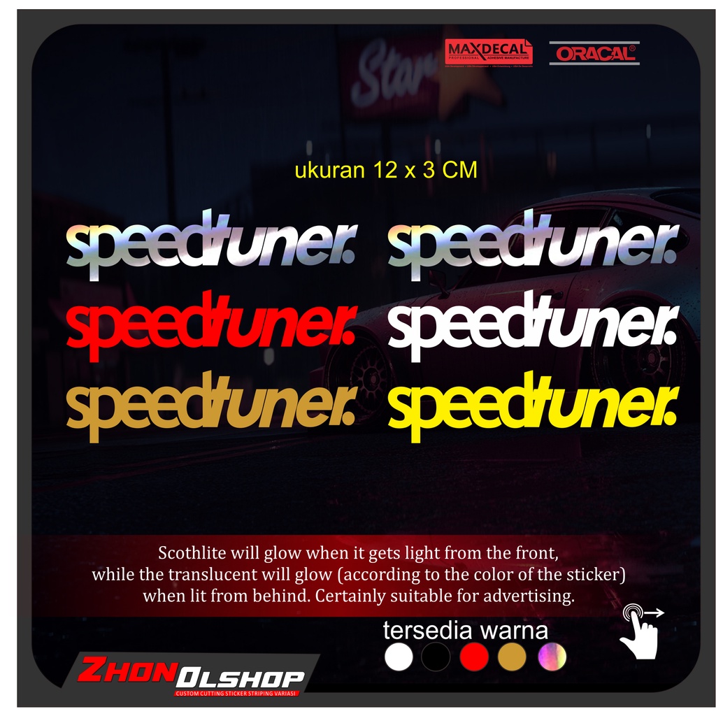Jual STIKER CUTTING STICKER SPEEDTUNER STIKER VARIASI MOBIL MOTOR MODEL ...