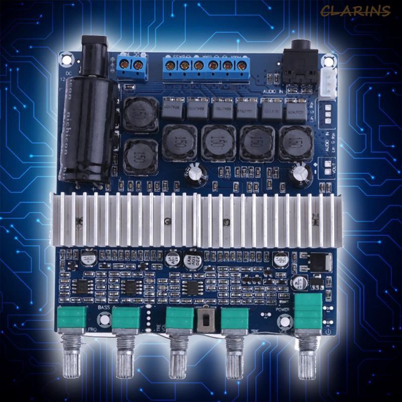 Jual POWER AMPLI AMPLIFIER CLASS D TPA3116 HIFI 2.1 STEREO + SUB 100W ...