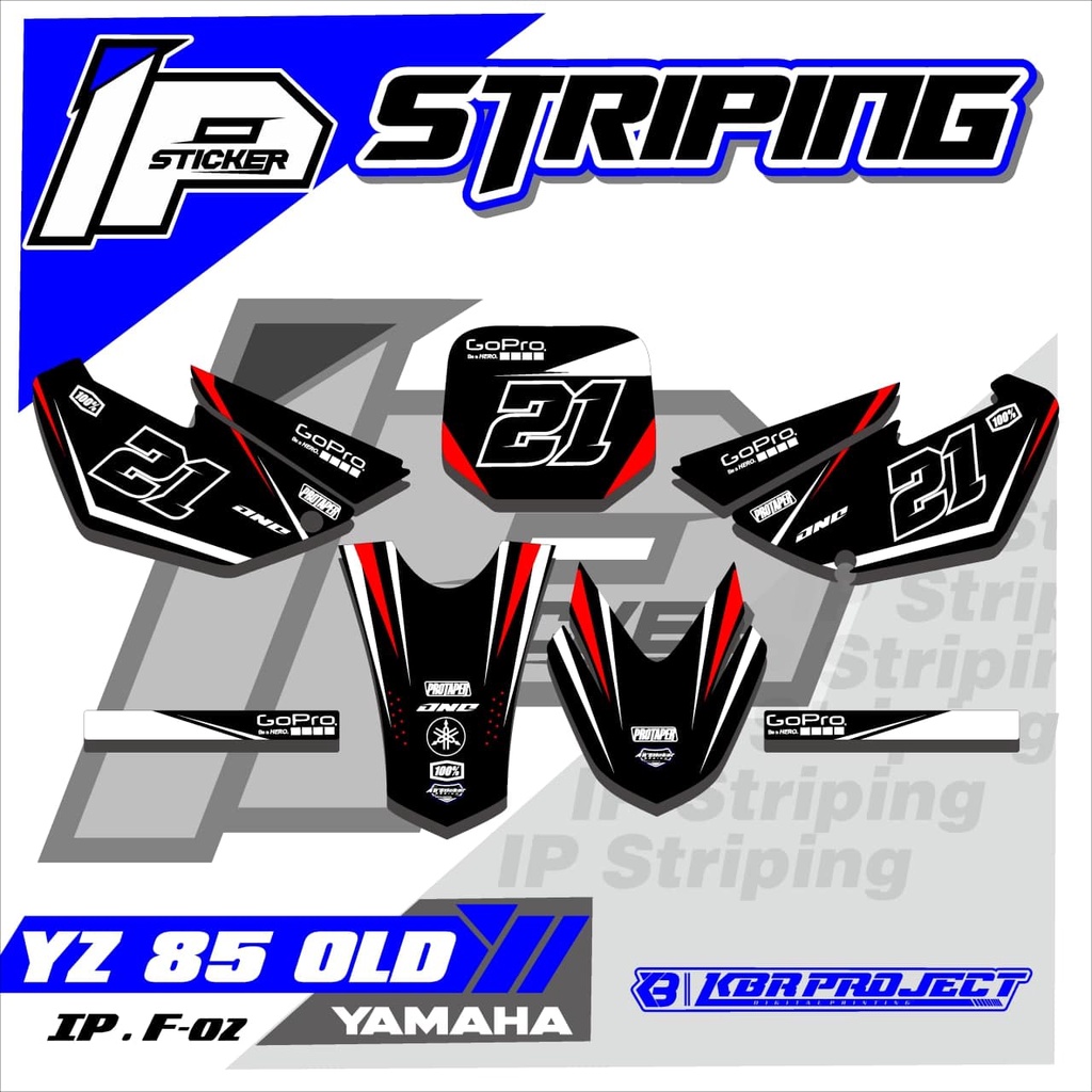 Jual Striping YZ 85 OLD - Sticker Striping Variasi List YAMAHA YZ 85 ...