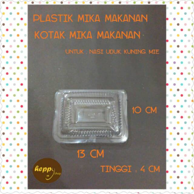 Jual Plastik Mika Makanan 13 x 10 (isi 10), Kotak Mika Makanan | Shopee ...