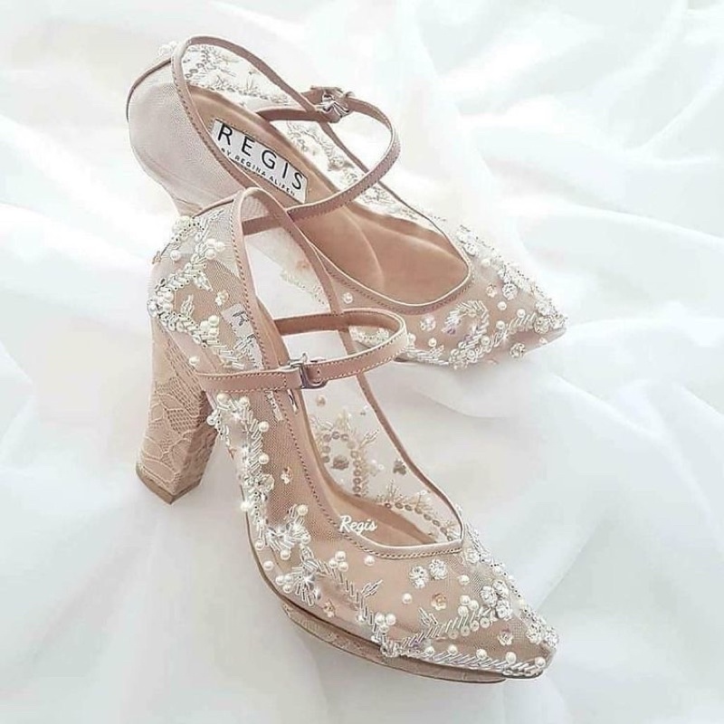 Jual Wedding shoes sepatu pesta payet +platform | Shopee Indonesia