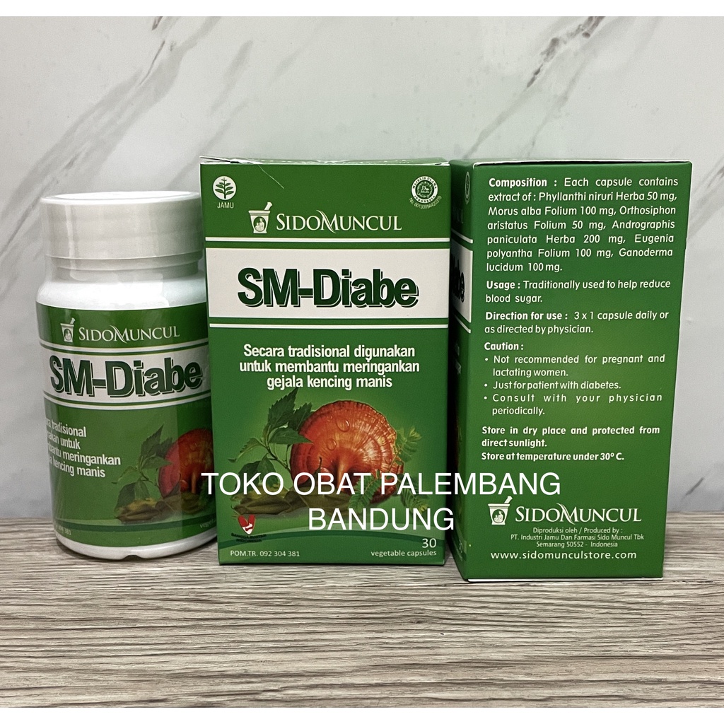 Jual SIDOMUNCUL SM-DIABE 30KAPSUL SIDO MUNCUL SM DIABE DIABETES KENCING ...