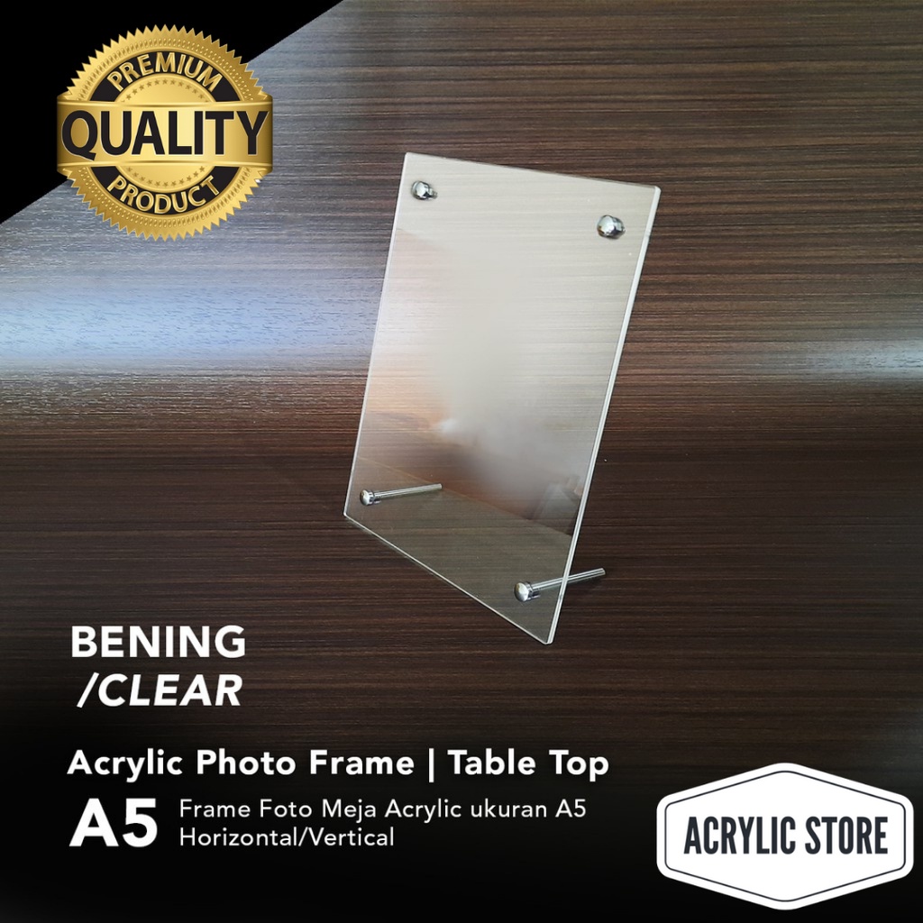 Jual Acrylic Photo Frame Table - Bingkai Foto Akrilik Meja untuk uk. A5 ...