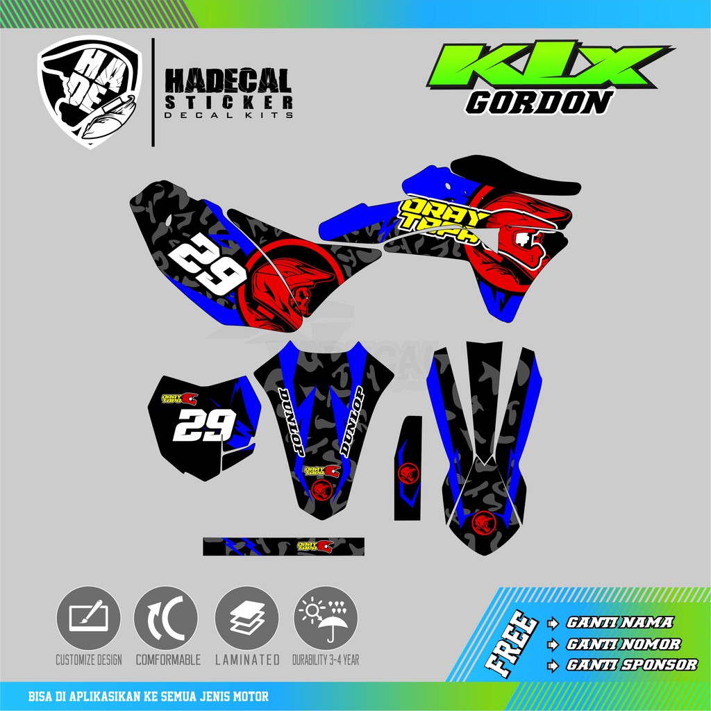 Jual DECAL STICKER KLX GORDON FULL CUSTOM | Shopee Indonesia