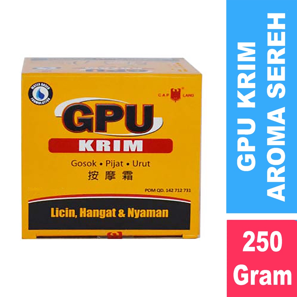 Jual Bisa COD Gpu Krim 60/150/250 Gram Balsem Gosok Pijat Urut | Shopee ...