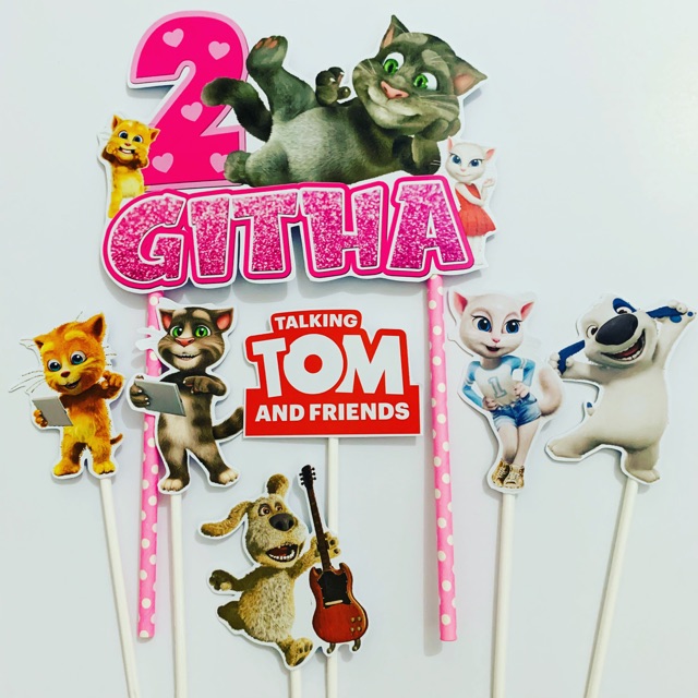 Jual Talking Tom and Friends Topper Cake Birthday / Hiasan Kue Ulang ...