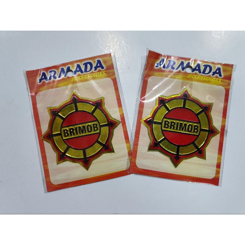 Jual Stiker Kilap kaca RODA BRIMOB ( 1 PCS ) | Stiker motor BRIMOB ...