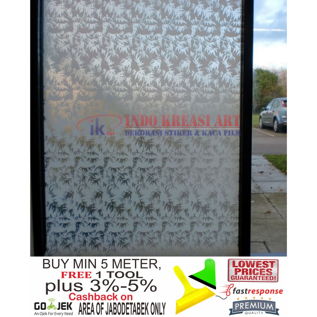 Jual STIKER KACA STICKER KACA MOTIF DAUN BAMBU 122 KACA FILM MOTIF ...