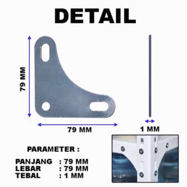 Jual Siku Rak Besi Lubang | Siku L Plat | Penyangga Rak Besi | Shopee ...