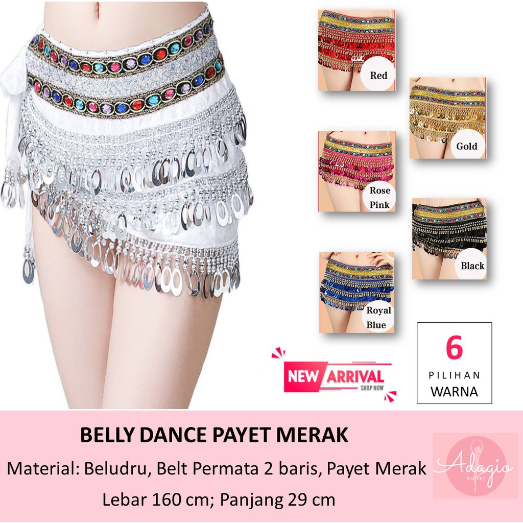 Jual BELLY DANCE BELT SELENDANG SABUK TARI PERUT ZUMBA INDIAN TRIBAL ...