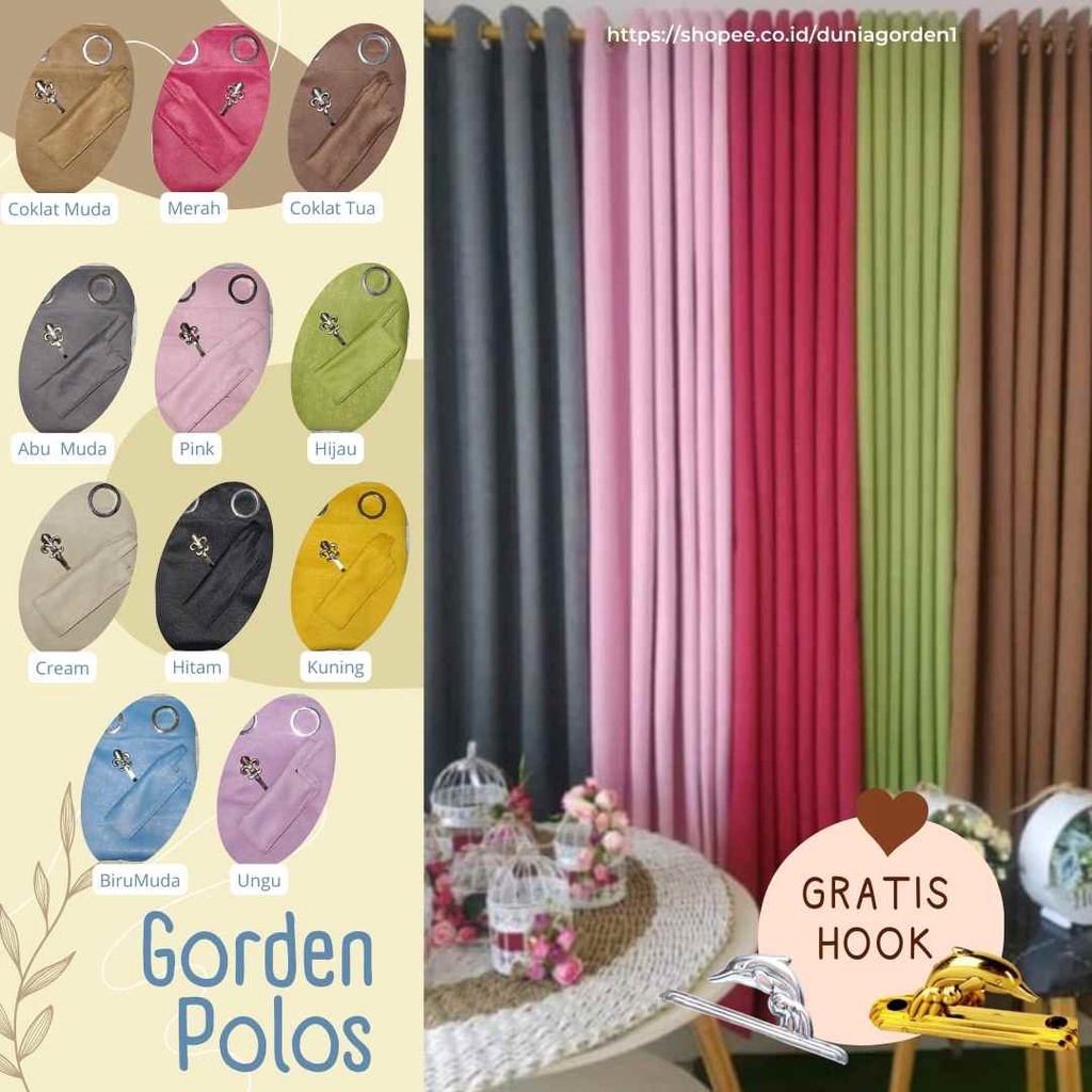 Jual [COD] Gorden Polos Custom / Gorden Jendela Custom / Gorden Custom ...