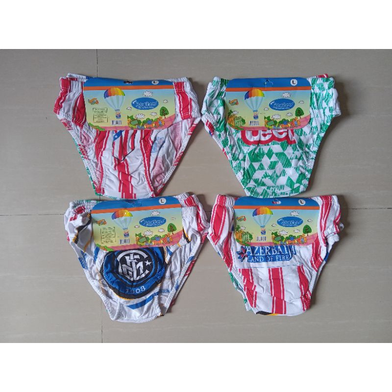 Jual 6 Pcs ( 1/2 Ls ) CELANA DALAM ANAK LAKI KATUN JAVECO S/M/L | Shopee Indonesia