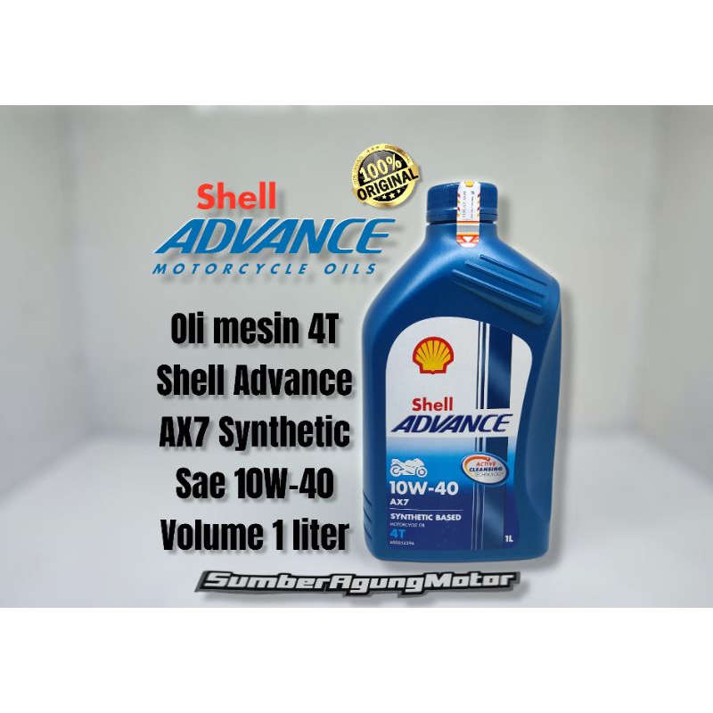 Jual OLIE 4T OLI MESIN SHELL ADVANCE AX7 SYNTHETIC SAE 10W-40 VOLUME 1L | Shopee Indonesia