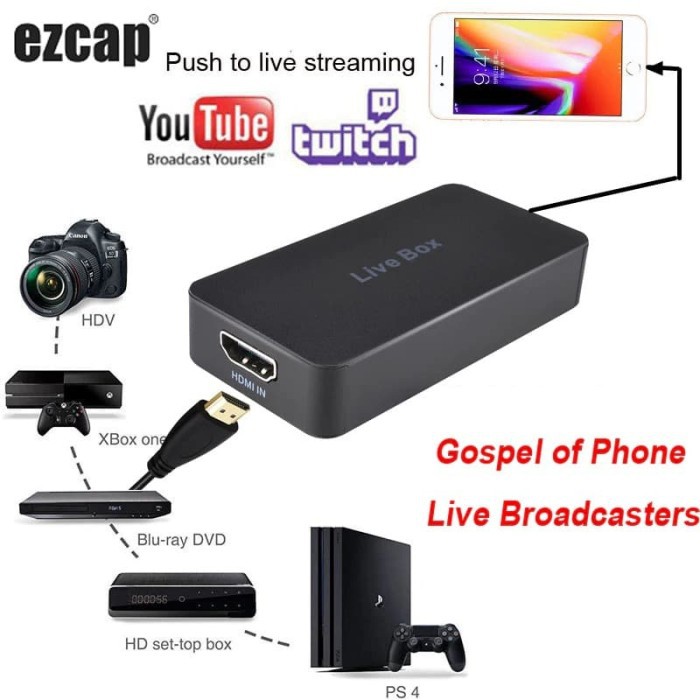 Jual EZCAP 270 LIVE STREAM OUTDOOR CAPTURE VIDEO GRABBER BOX for ios ...