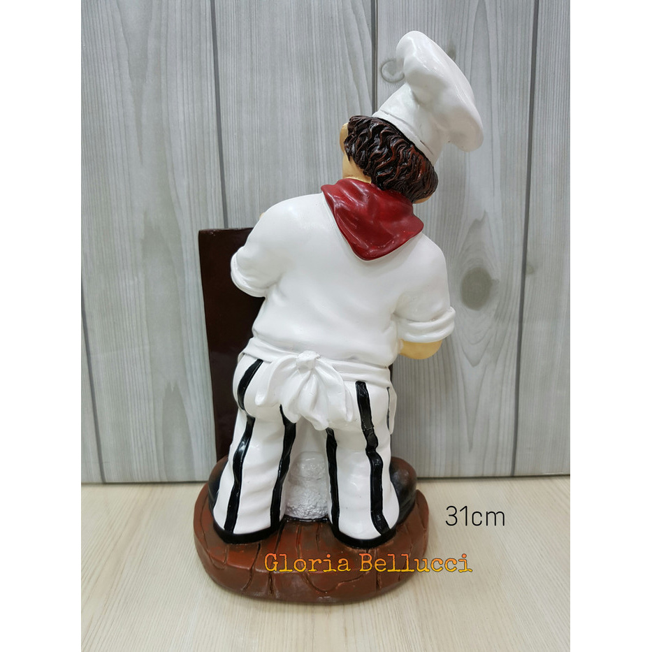 Jual Mars_venus - Patung Pajangan Koki Menu Papan Chef / Bar Cafe ...