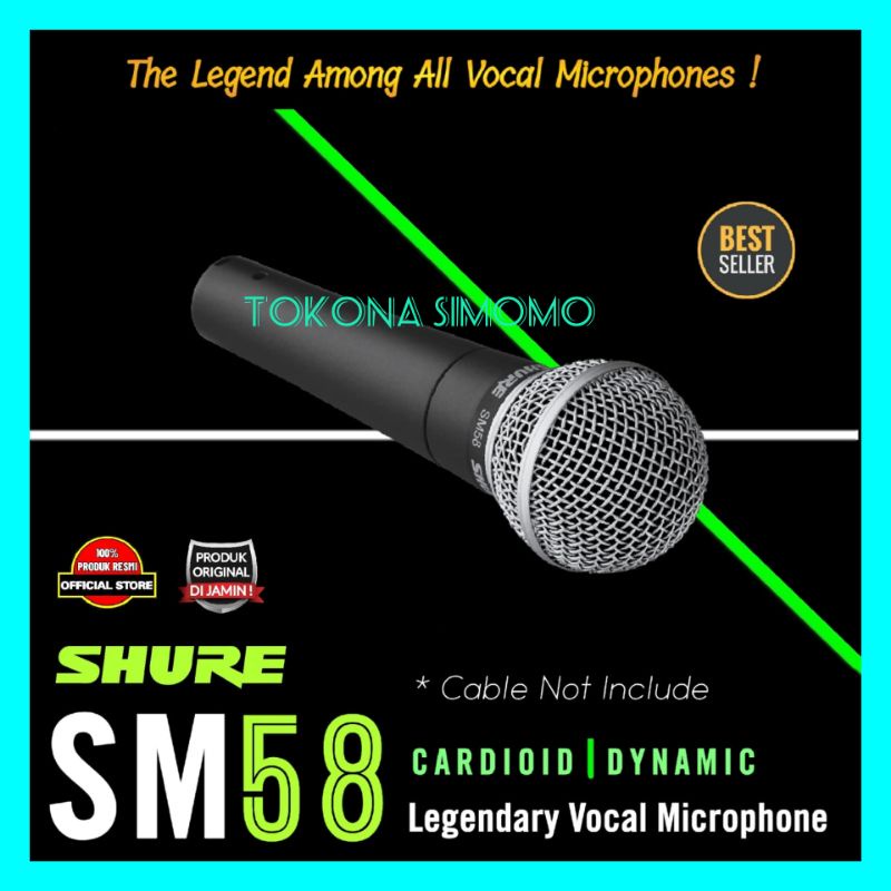 Jual SHURE SM58 The Legendary Vocal Microphone Original Bergaransi ...