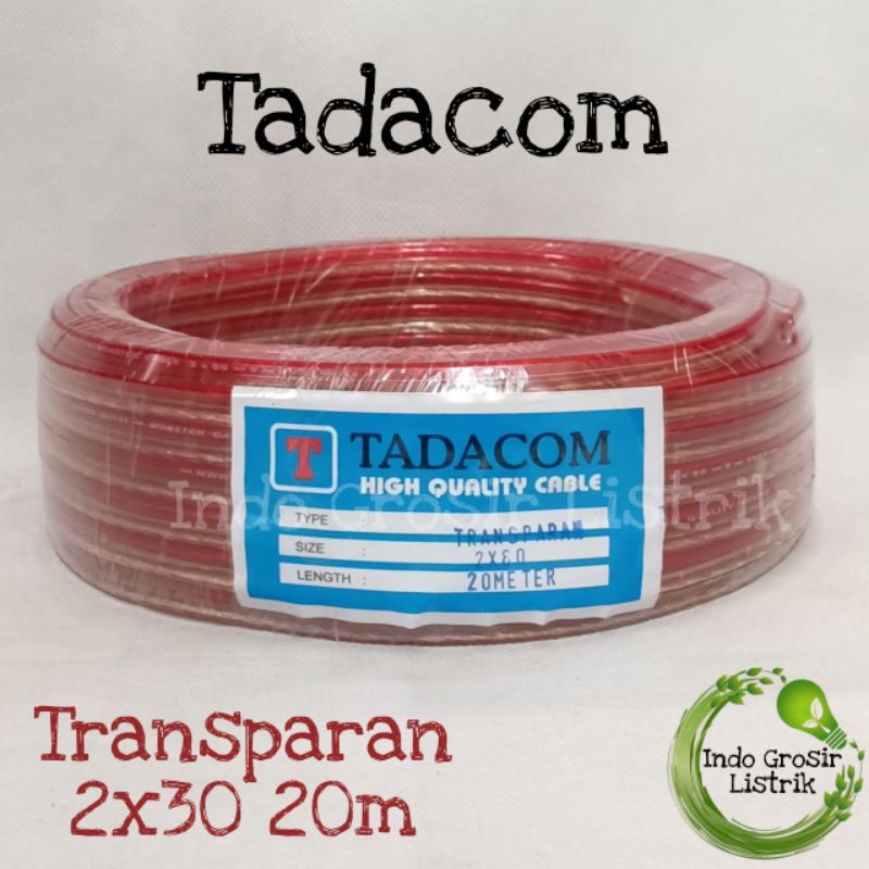 Jual Kabel Transparan 2x30 20meter Tadacom Kabel Listrik 2x30 20m ...