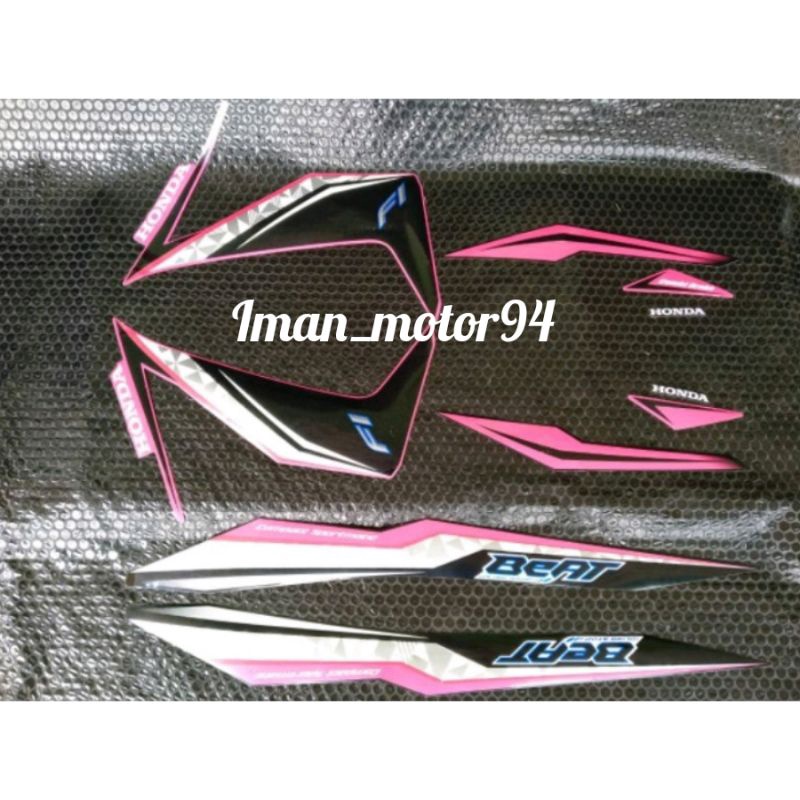 Jual STIKER BODI BEAT FI 2019 MAGENTA BLACK CORAK PINK HITAM SEPERTI DI ...