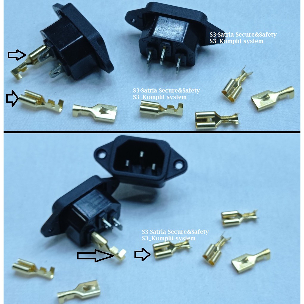 Jual Skun kabel socket C14 schoen cable c 14 schoon soket pc cpu ups ...