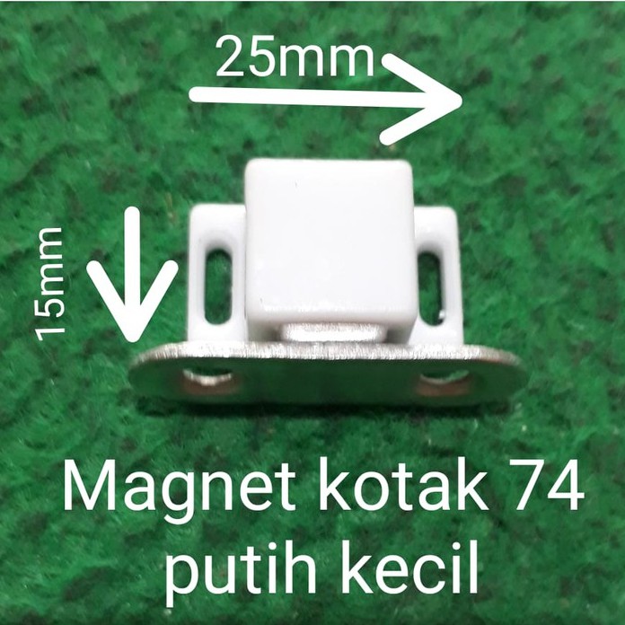 Jual Magnet Kotak 74 KECIL Putih Kayu Door Stoper Pintu Lemari Magnit ...